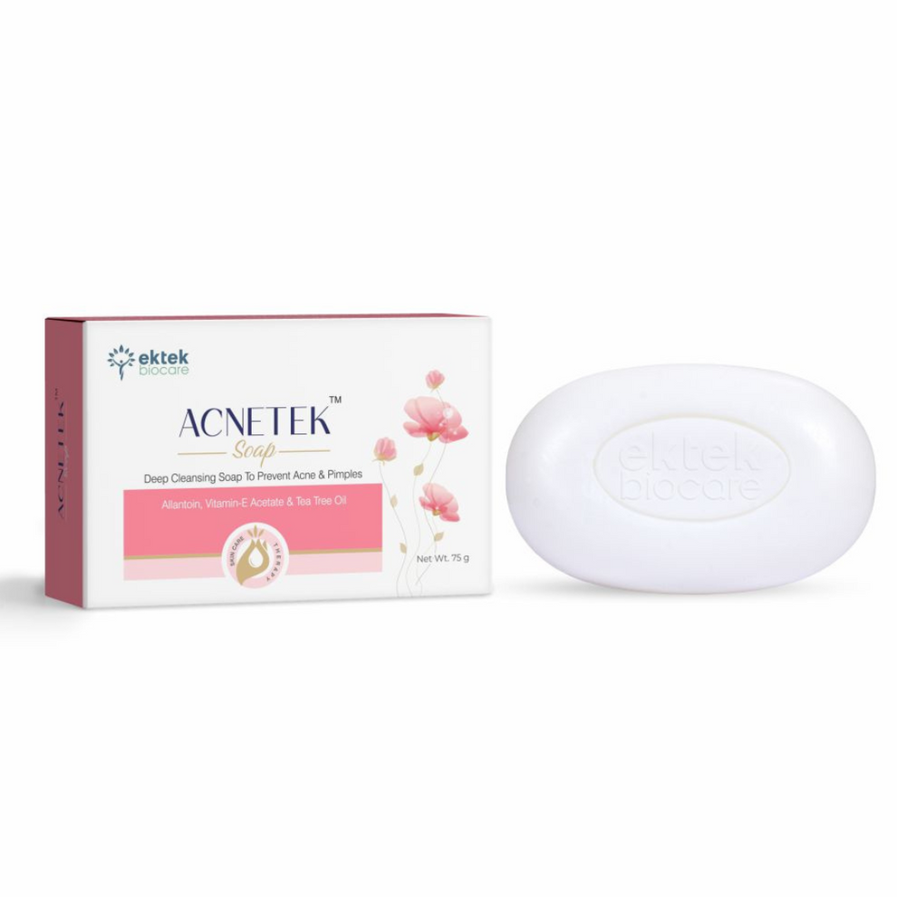 Acnetek Soap | Tea Tree Oil Soap | 75g | Pack of 5 – EK-TEK PHARMA