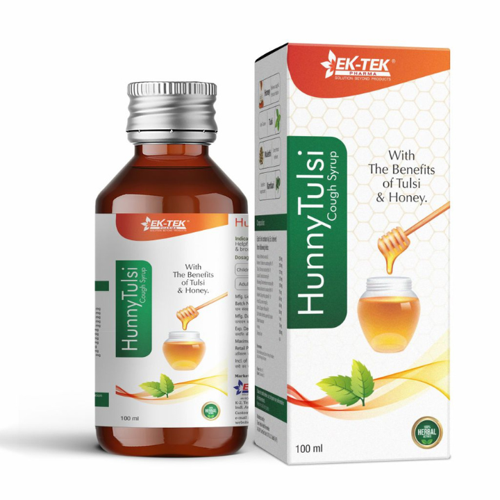 Hunny Tulsi Cough Syrup | Ayurvedic Cough Syrup | Immune Support | 120 – EK-TEK PHARMA