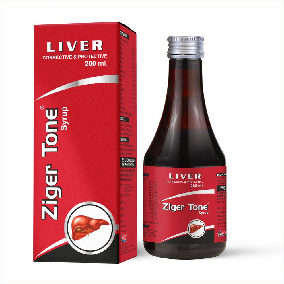 Ziger Tone Syrup | Ayurvedic Liver Tonic | Detox & Cleanse | 200ml | P ...